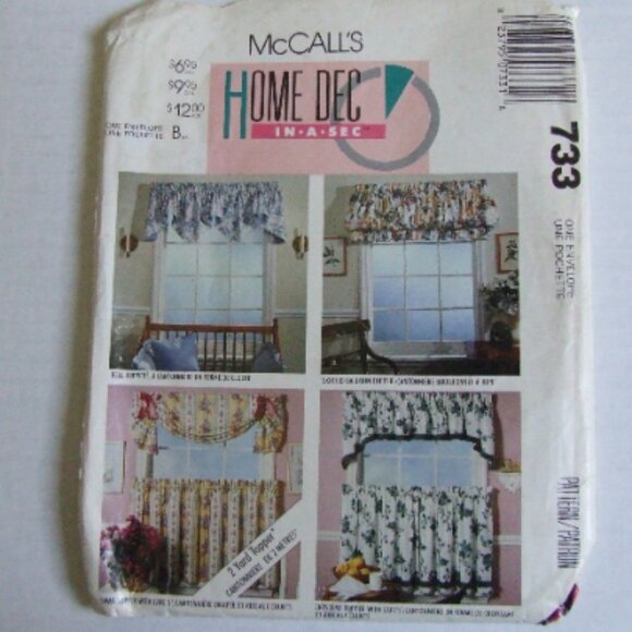 McCall's | Office | Mccalls Curtain Valance Sewing Pattern Uncut ...